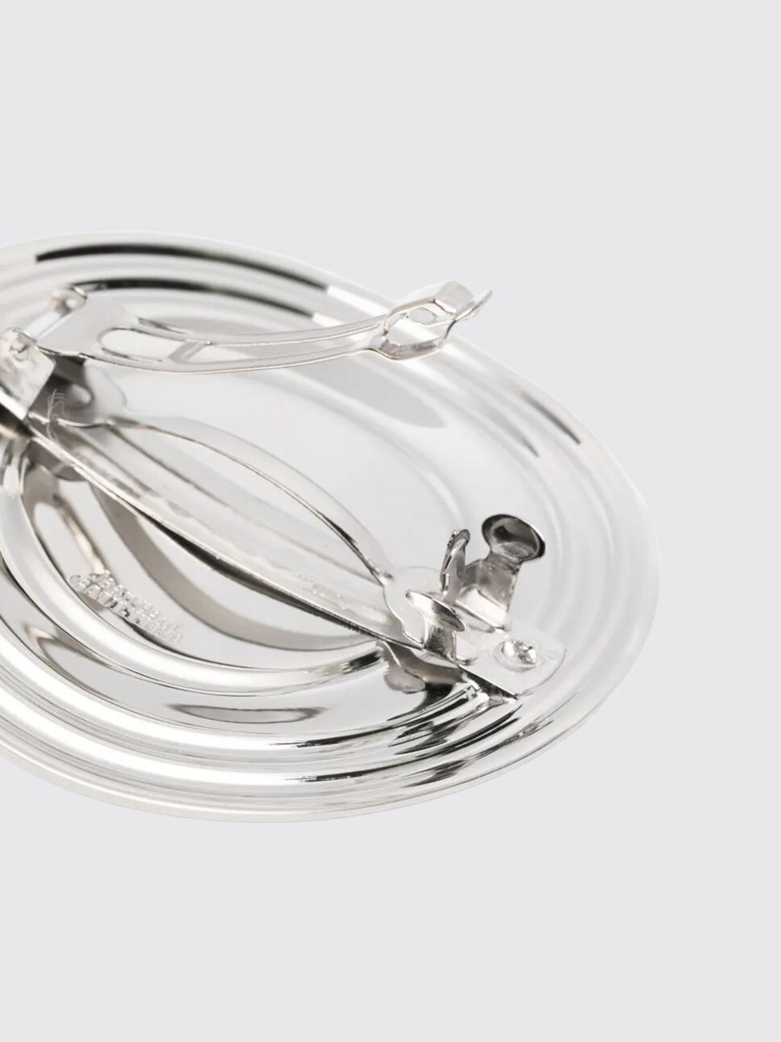 Jean Paul Gaultier Silver Crystal Rectangle Hair Clips Jean Paul Gaultier Silver Metal Razor Hair Clip Crystal Accented main image 2
