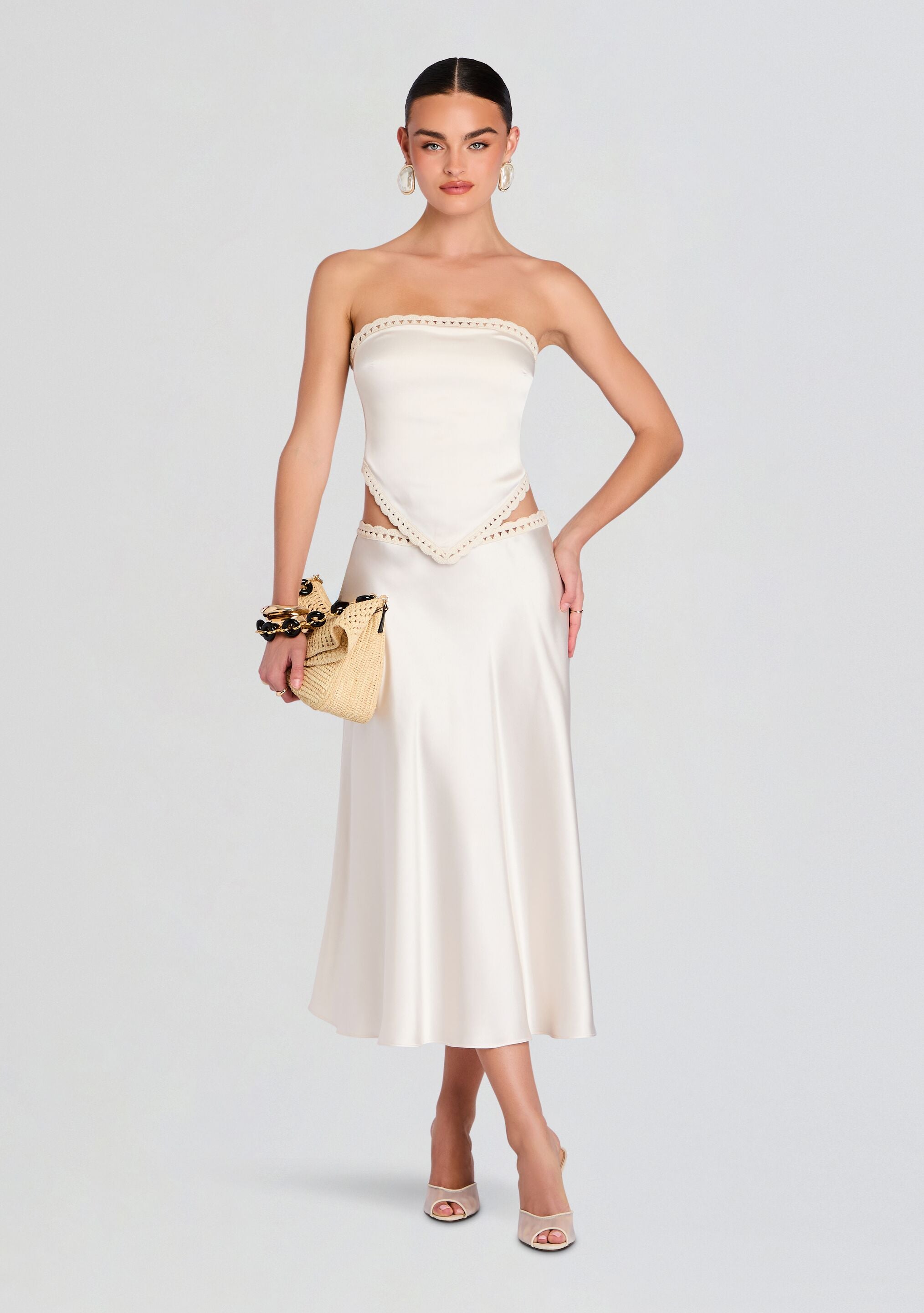 SEROYA Tamsin Midi Skirt