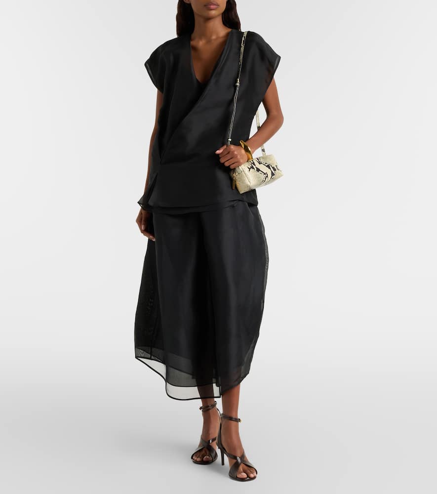 KHAITE Colette Silk Organza Midi Dress