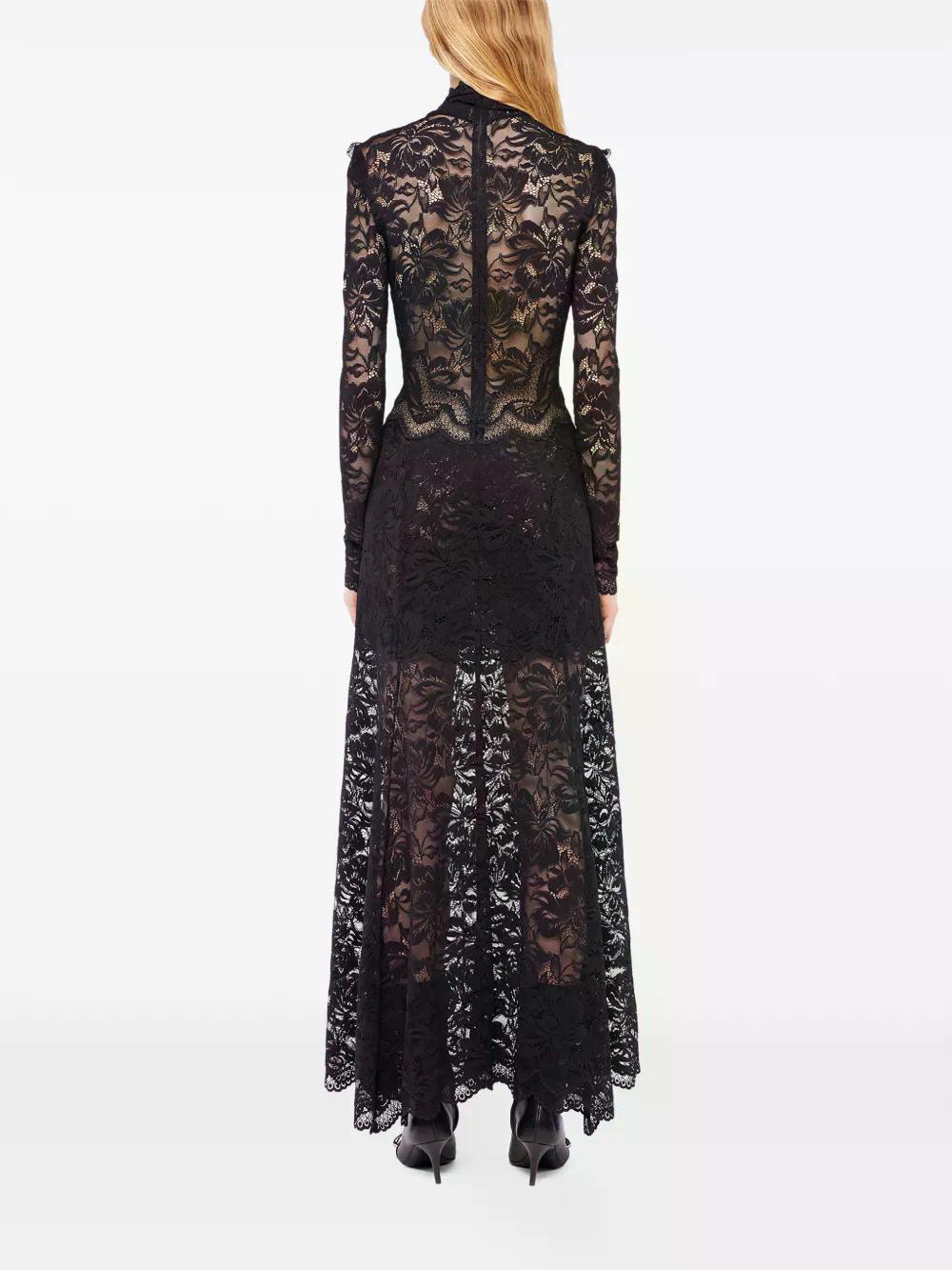 Rabanne Lace-Paneled Satin Maxi Dress In Ivory - 50% Off | Editorialist