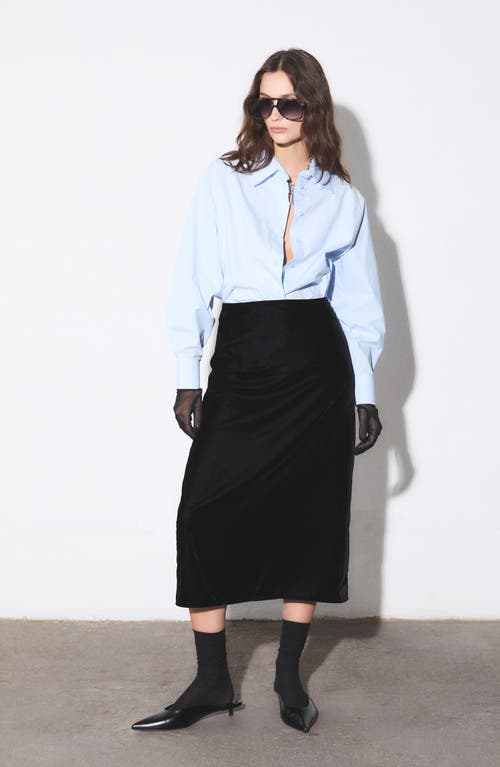 DELUC Mason Velvet Midi Skirt