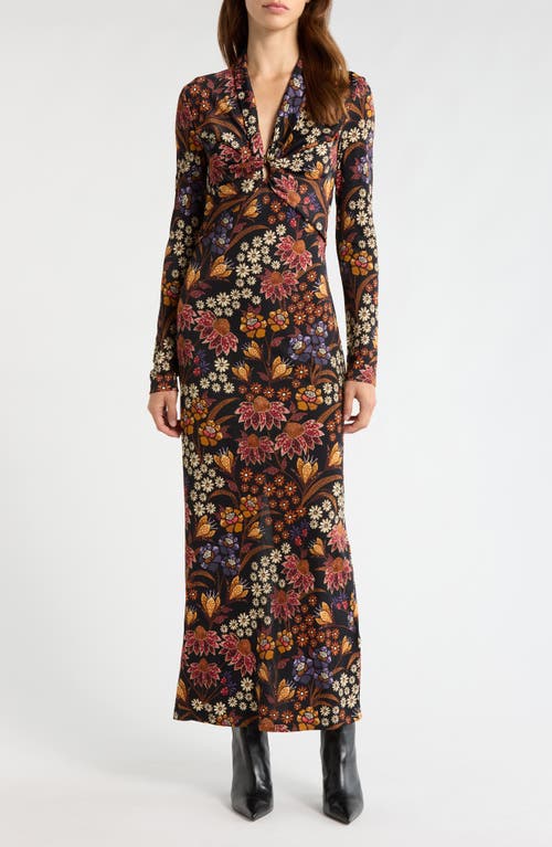 Farm Rio Floral Print Mini Dress - Arabesque Floral Black | Editorialist