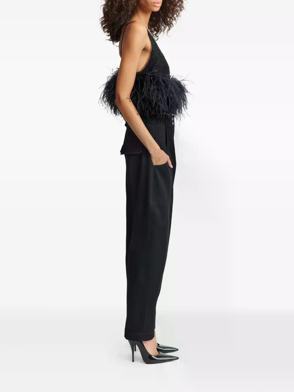 16ARLINGTON Lace Feather Poppy Top