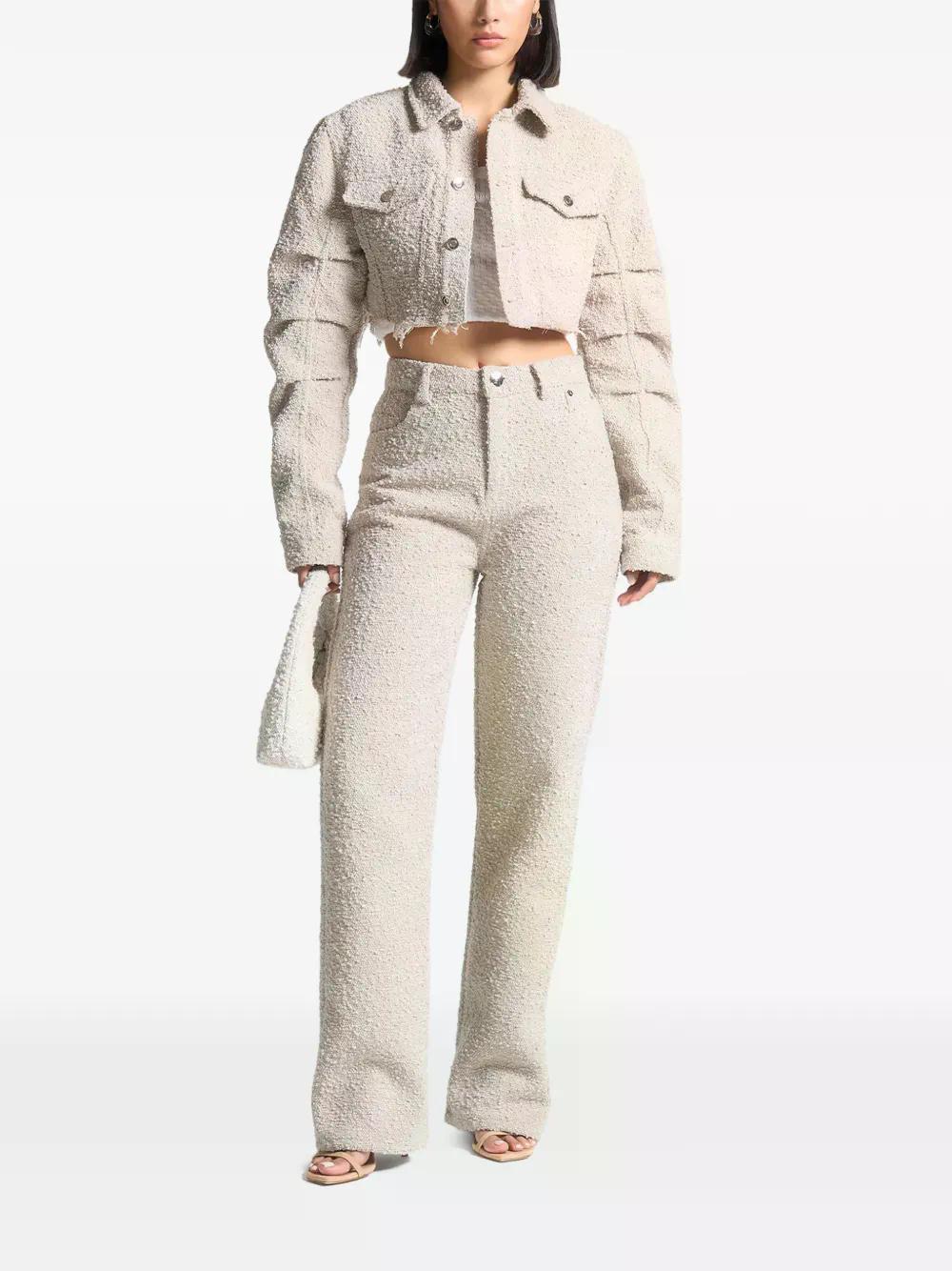 MANIÈRE DE VOIR Manière De Voir Textured Straight Leg Jeans
