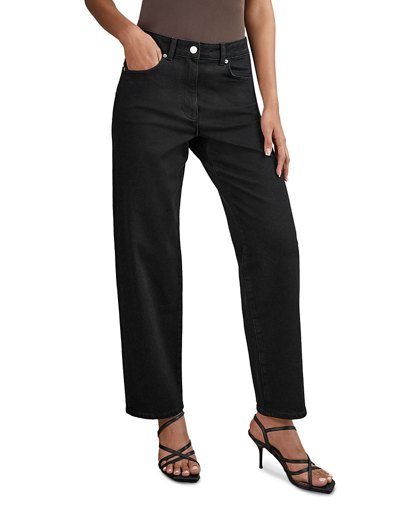 REISS Selin Mid-Rise Straight Leg Jeans