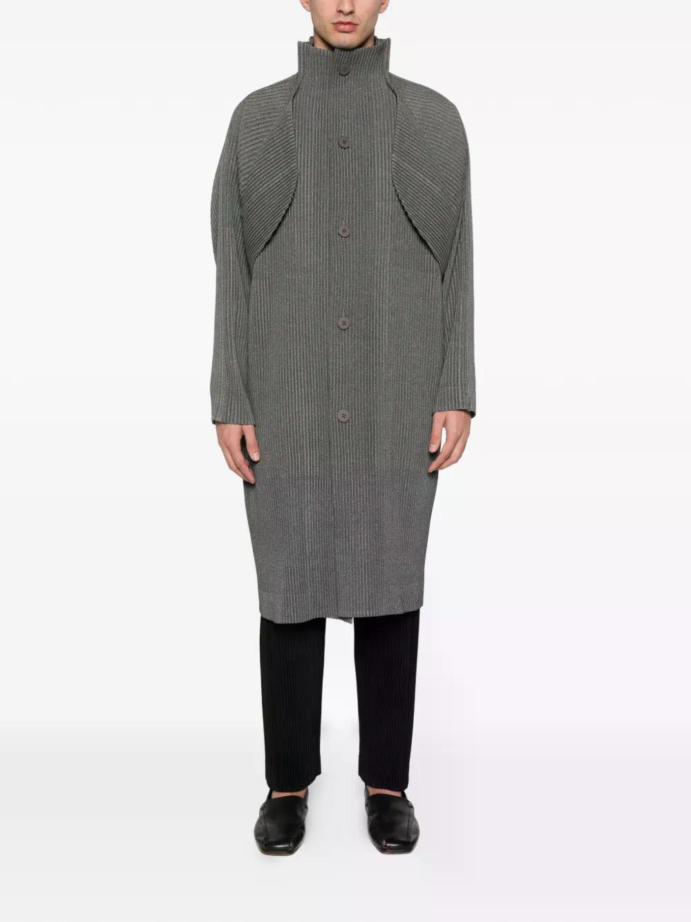 ISSEY MIYAKE Pleated Funnel-Neck Coat