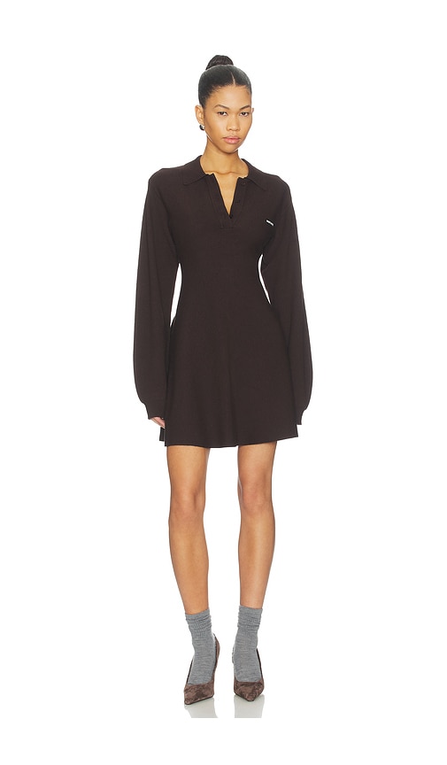 ROTATE BY BIRGER CHRISTENSEN ROTATE Slinky Knit Polo Dress