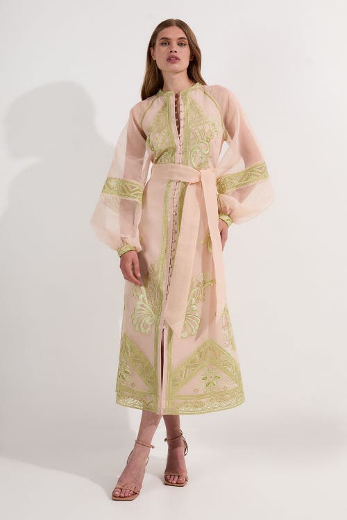 nancy yang mandarin collar midi dress Nancy Yang