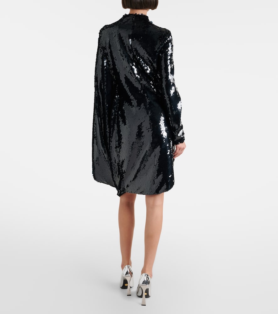 Stella Mccartney Sequin-Embellished Lace Panel Slip Dress - Stone Blue |  Editorialist
