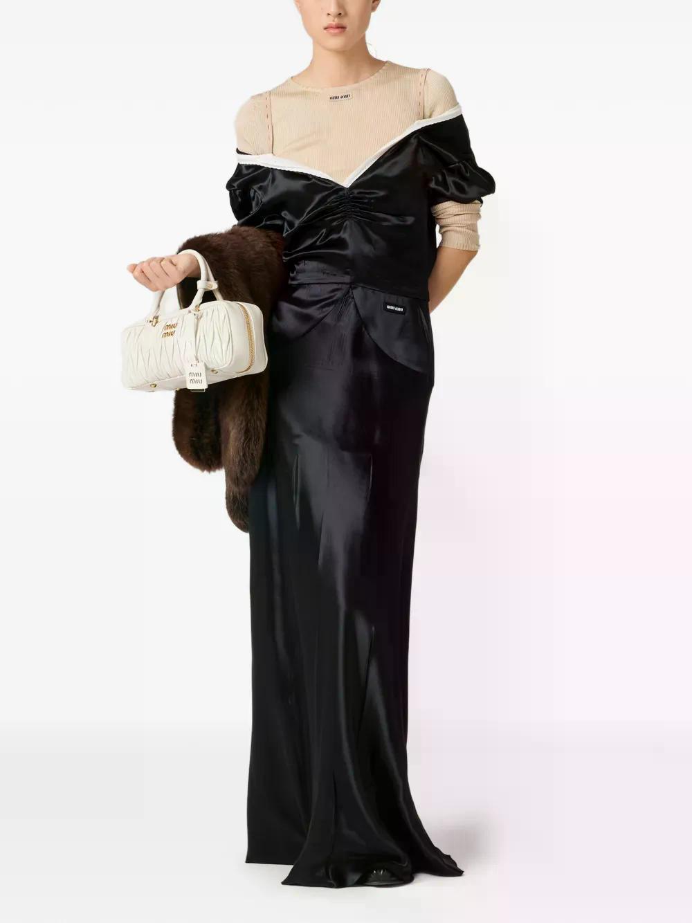 MIU MIU Satin-Effect Maxi Dress