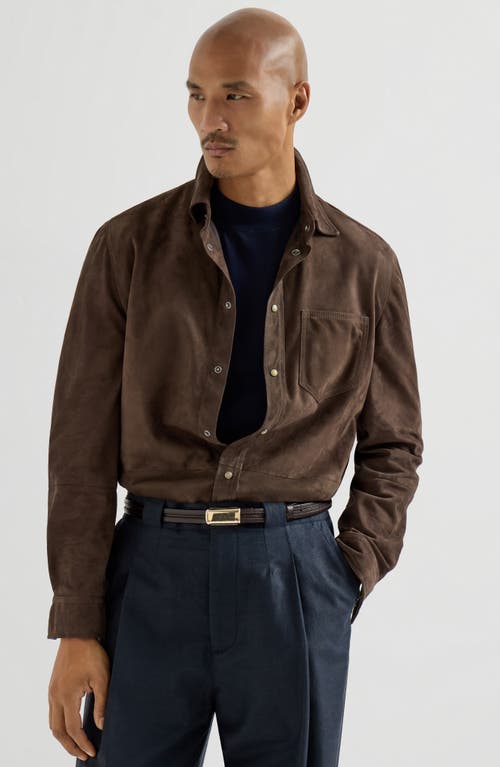 BRUNELLO CUCINELLI suede overshirt