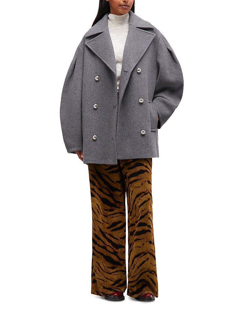 GANNI Oversized Pea Coat