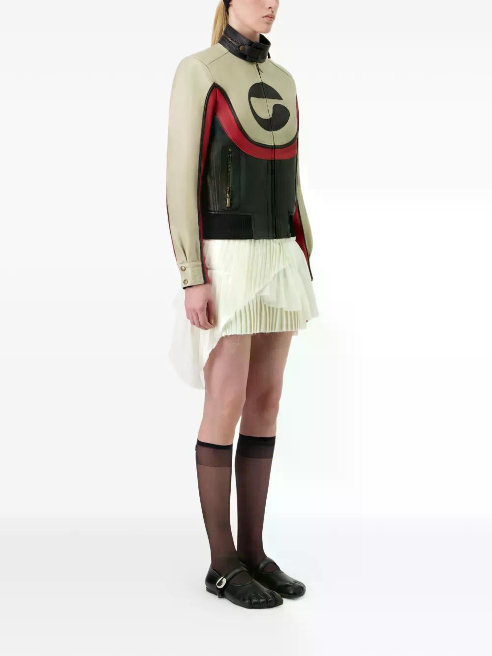 COPERNI C-Logo Panelled Leather Jacket