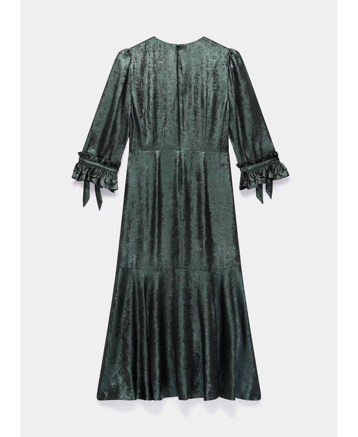 slim fit dress slacks Fay Bottle Green Velvet Corset Style Knot Maxi Dress – Club L London main image 0