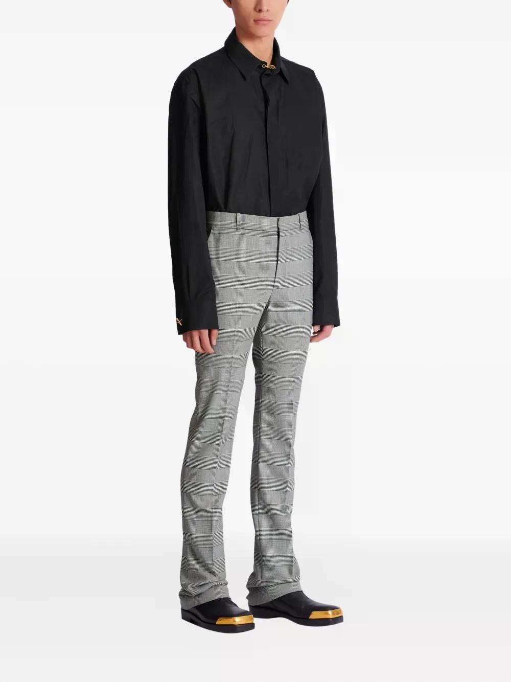 BALMAIN Prince-of-Wales Patterned Trousers