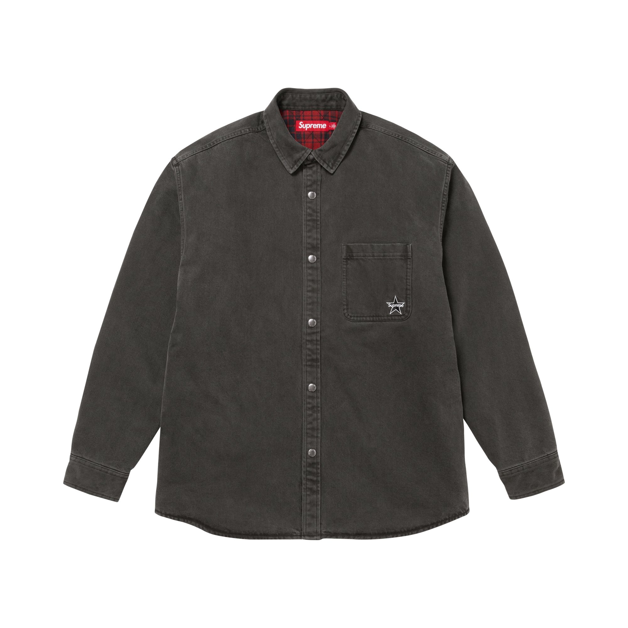Supreme Appliqué Denim Shirt - Black | Editorialist