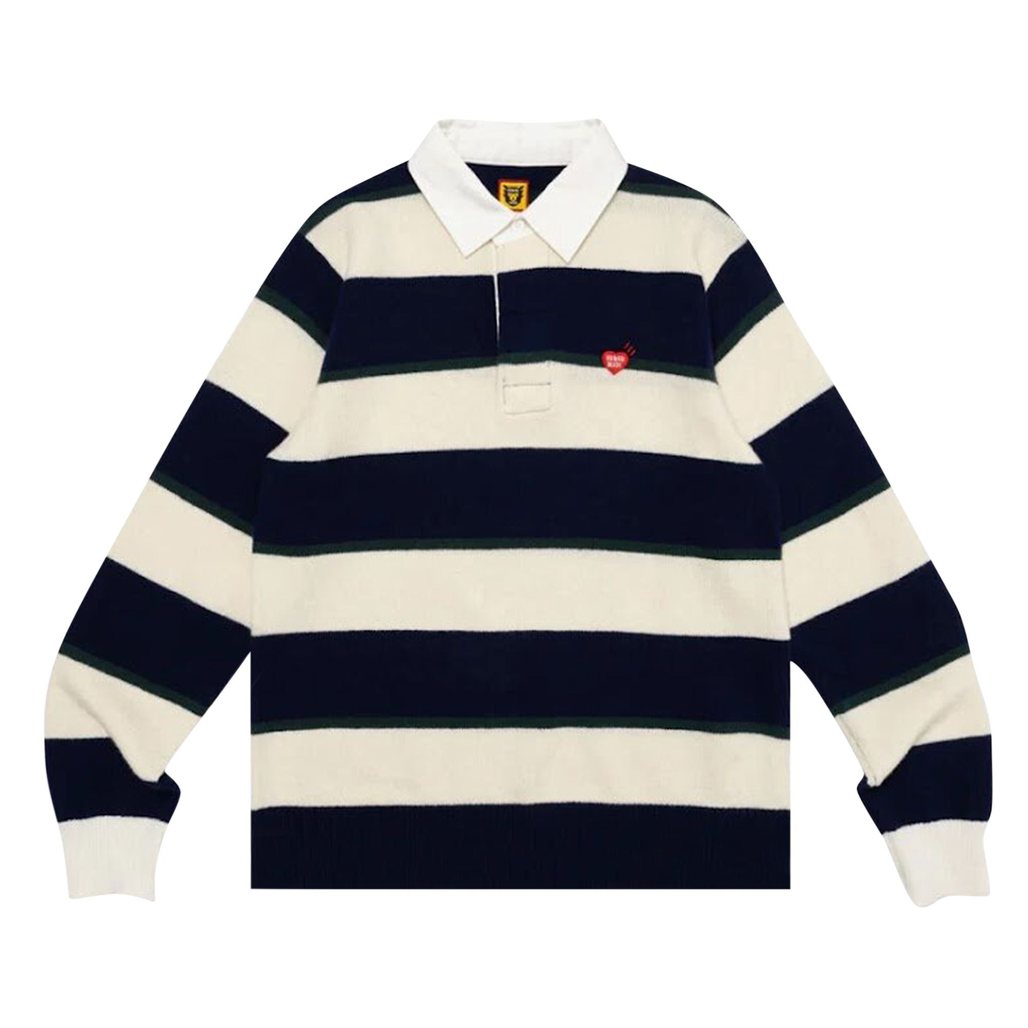 トップス HUMANMADE RUGBY KNIT SWEATER - NAVY / M HUMAN MADE RUGBY KNIT SWEATER