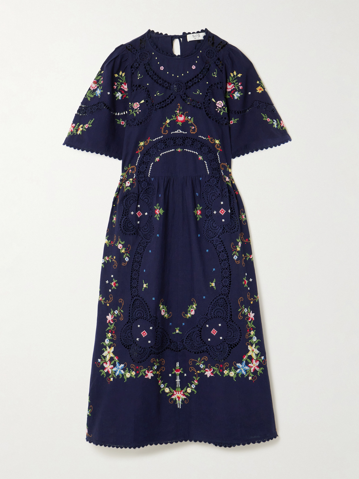 sea vesna embroidered midi dress Mcbeath Mini Dress Burnout | White | Womens main image 0