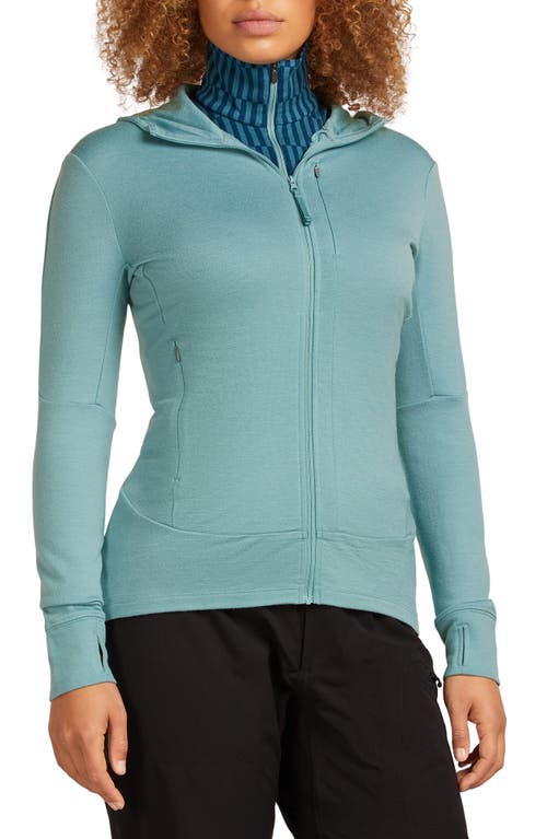 Icebreaker 260 Quantum Merino Wool Hooded Jacket - Hydro | Editorialist