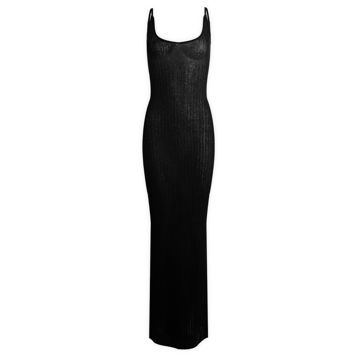 Cos Sheer Knitted Slip Dress - Green | Editorialist