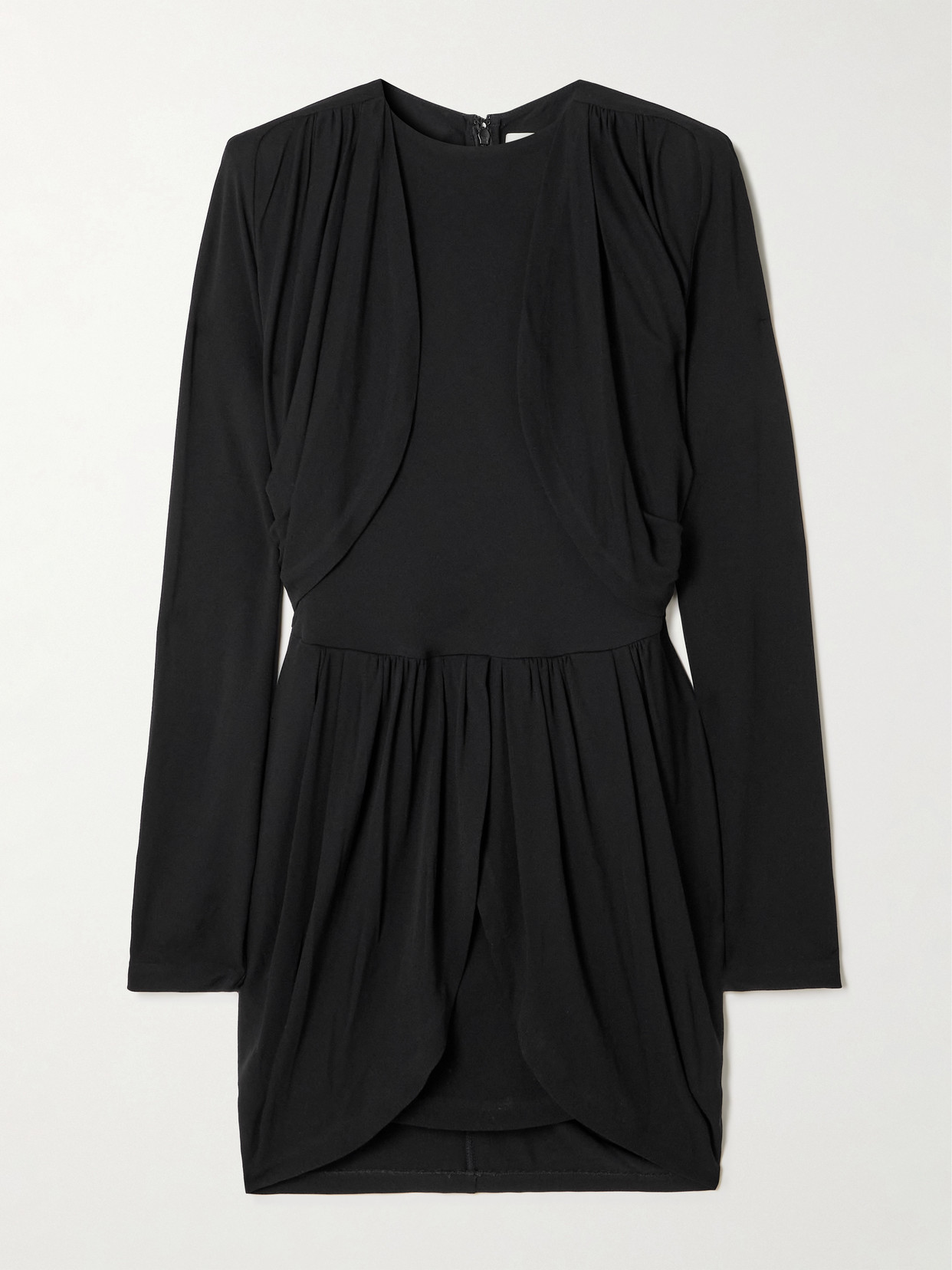 Isabel Marant Ruched Leather Dress - Black | Editorialist