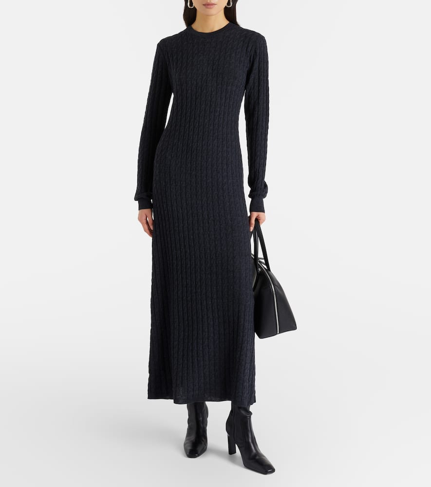 TOTÊME Cable-Knit Wool Maxi Dress