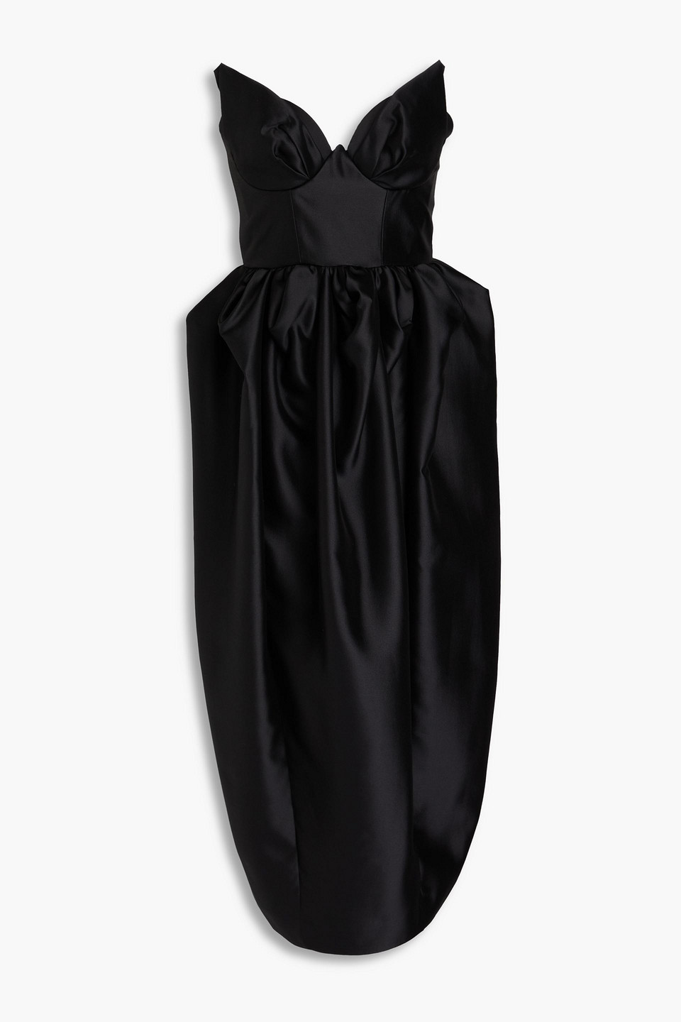 zimmermann black strapless dress Zimmermann Black Soft Silk Strapless Draped Mini Cocktail Dress Size 2