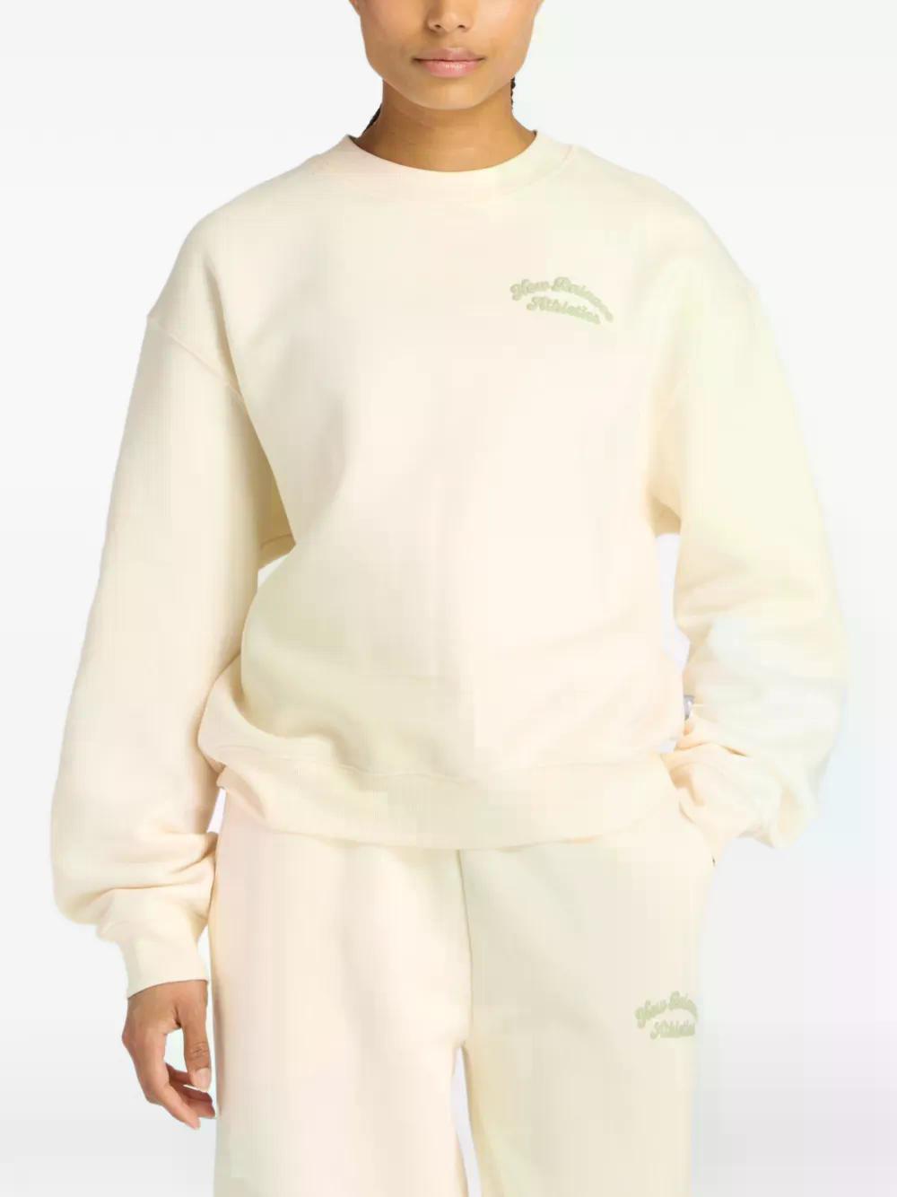 New Balance Script Logo Crew Sweatshirt - Neutrals | Editorialist