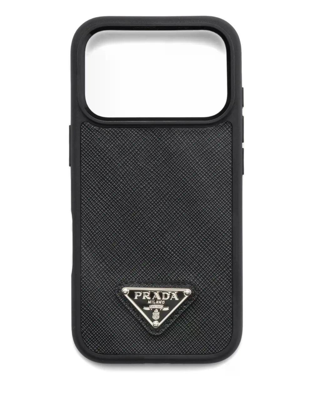 Prada Iphone 14 Pro Padded-Design Case - Black | Editorialist