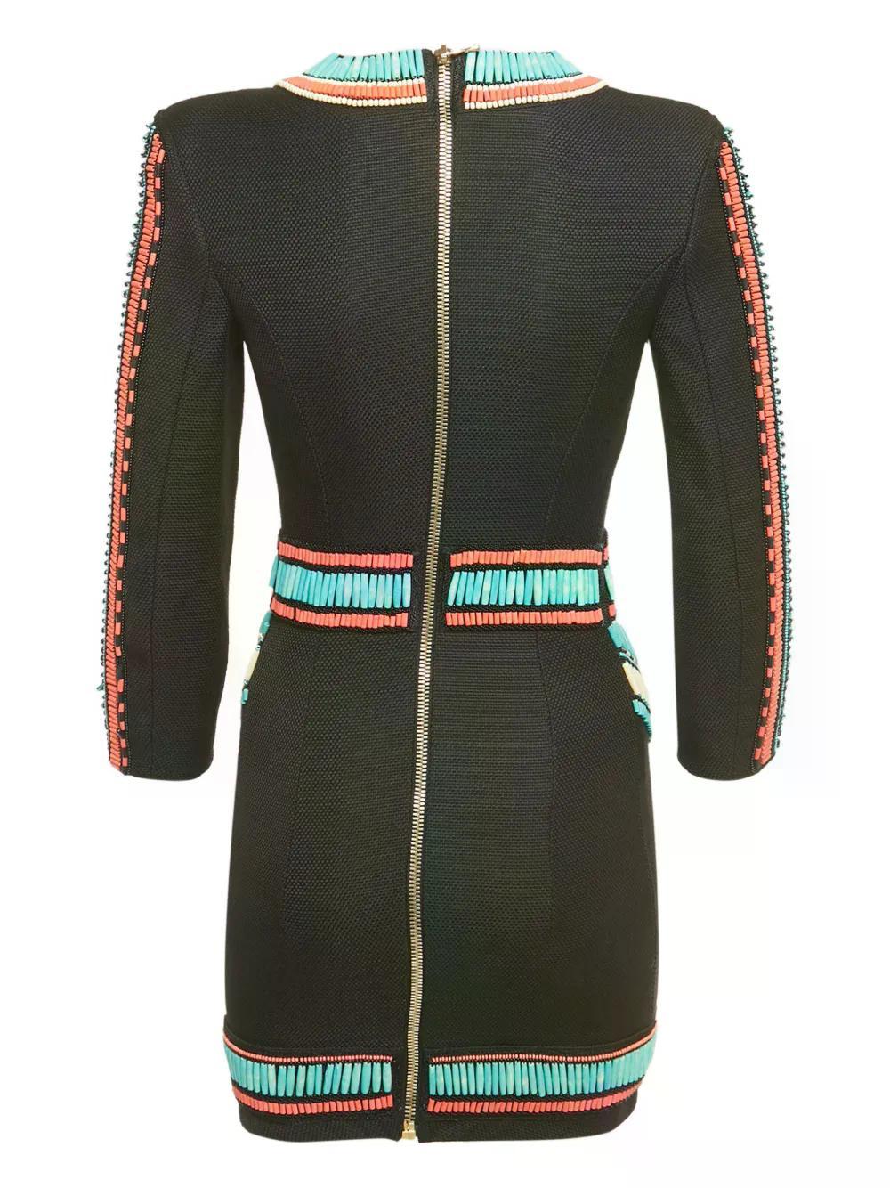 For Love & Lemons Bridget Beaded Mini Dress In Blue - 74% Off | Editorialist