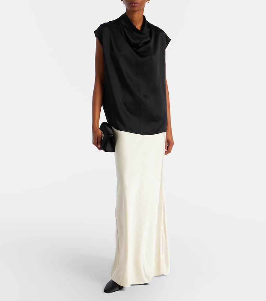 VINCE Satin Maxi Skirt