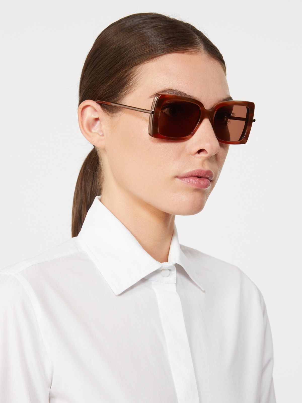 MAX MARA Acetate Square Sunglasses