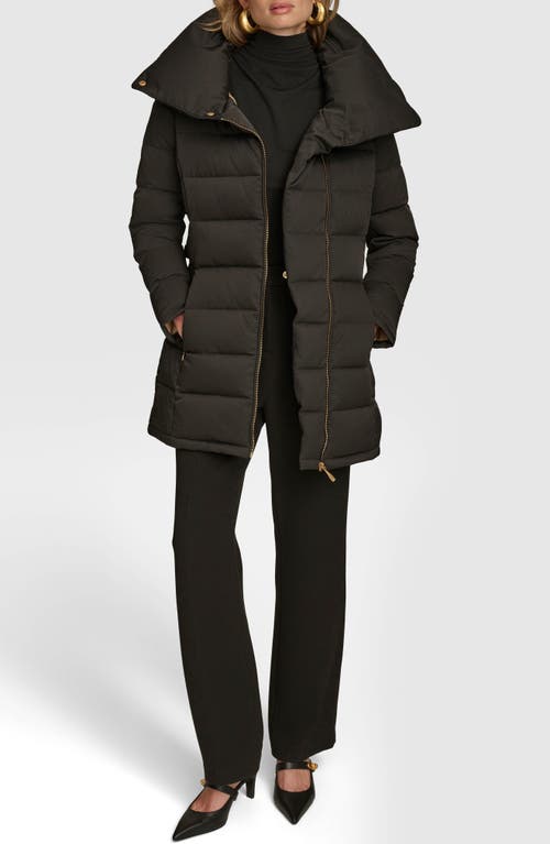 DONNA KARAN NEW YORK Water-Resistant Belted Puffer Coat