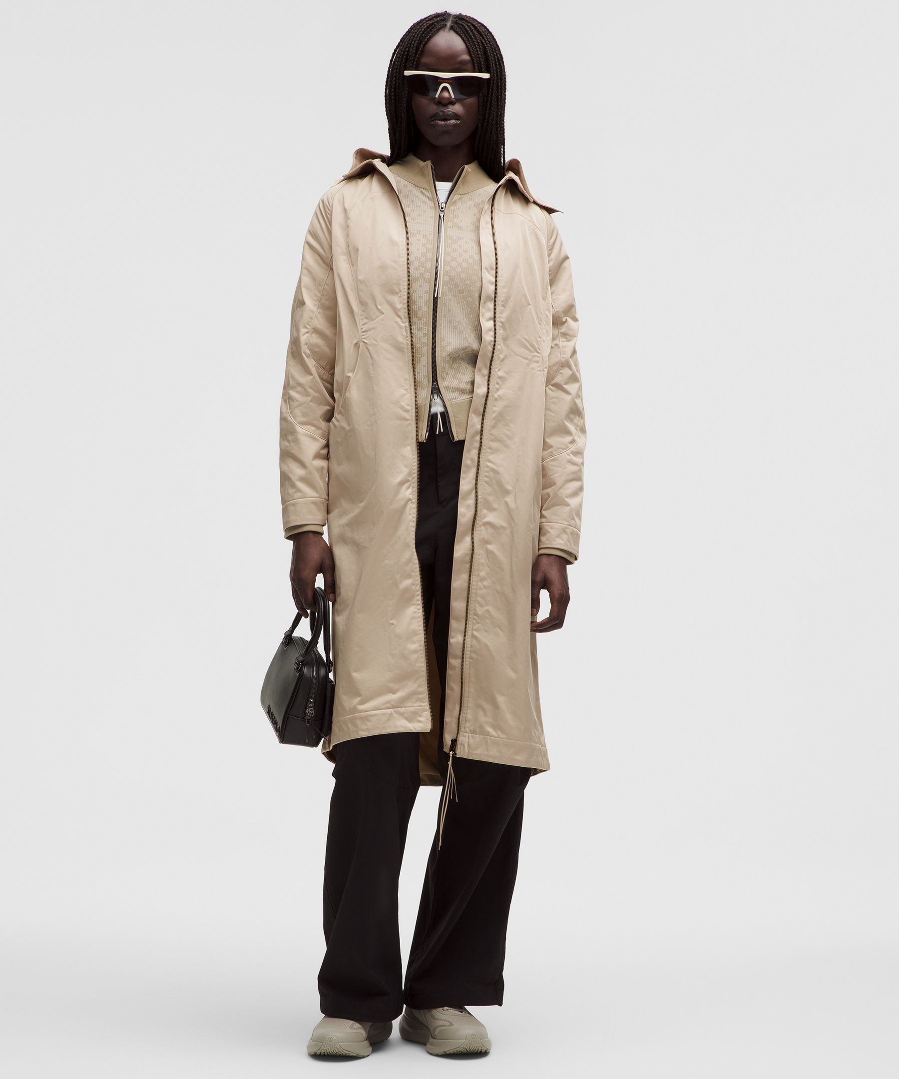 Lululemon Taffeta Removable-Hood Long Jacket In Mojave Tan - 30% Off ...