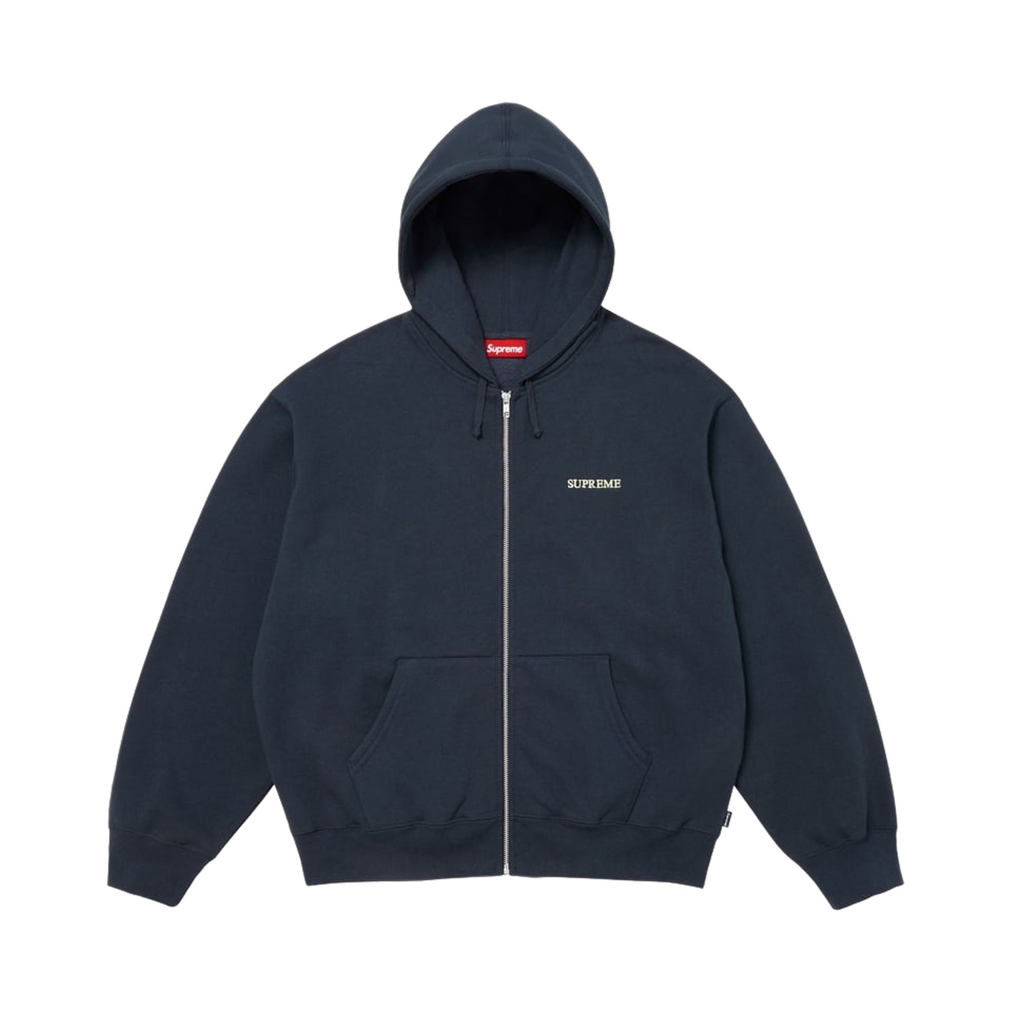Supreme Patches Hooded Zip Up Shirt - Blue | Editorialist