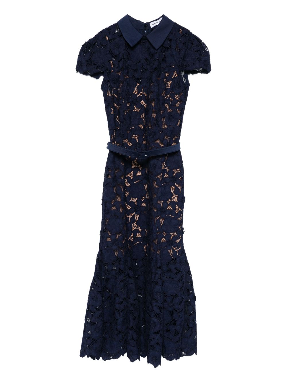 Self-Portrait Magnolia Lace Midi-Dress In Black - 50% Off