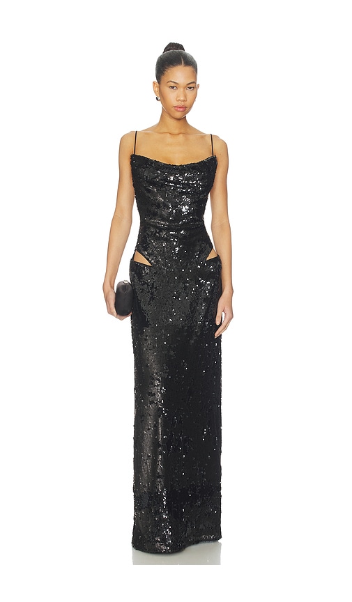 Lpa Giulia Maxi Dress - Black And Cream | Editorialist