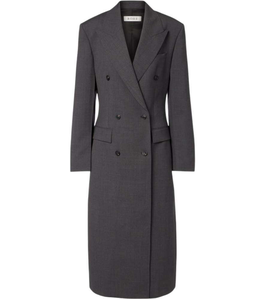 RÓHE Double-Breasted Virgin Wool Coat