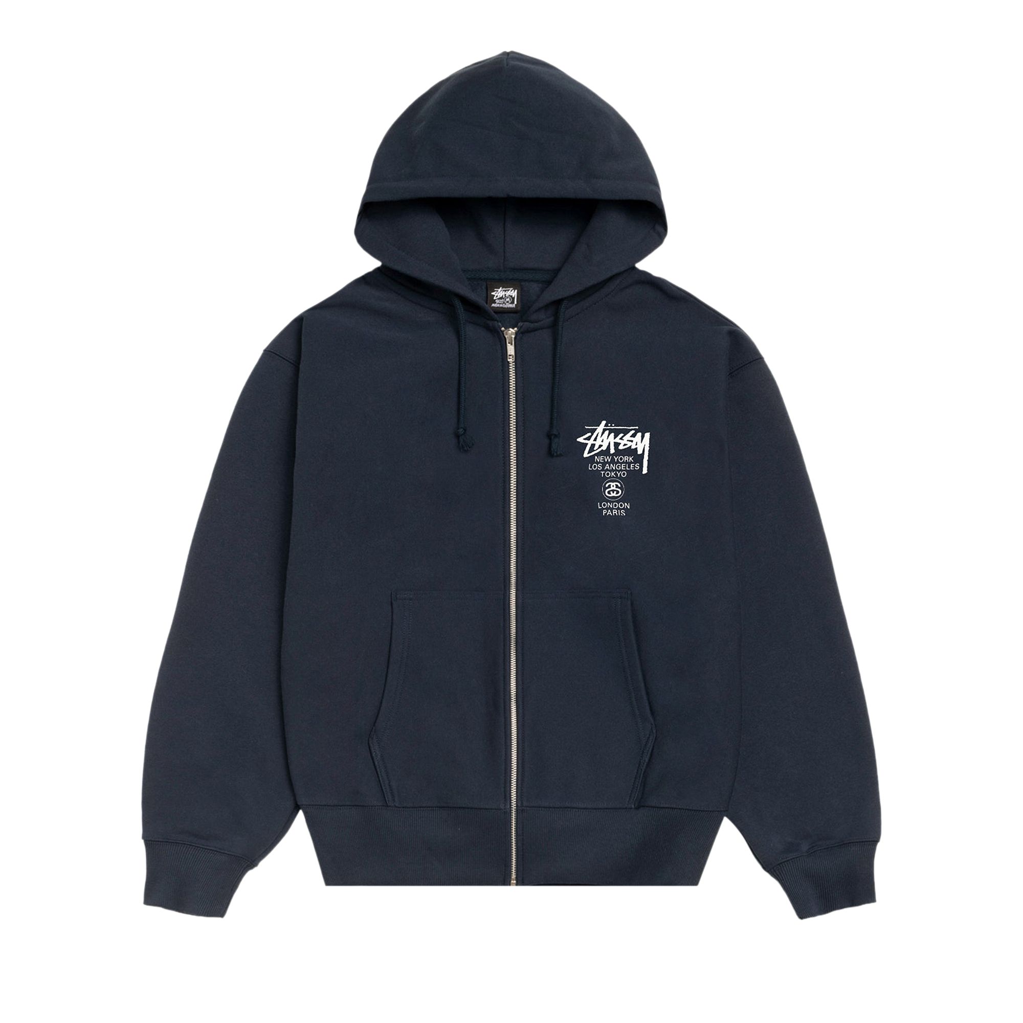 StüSsy Kingpin Zip Hoodie - Blue | Editorialist