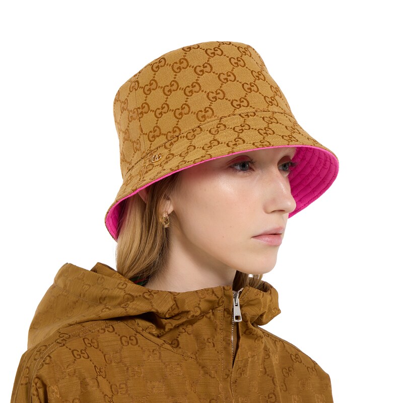 Gucci Reversible Gg Canvas Bucket Hat - Yellow | Editorialist