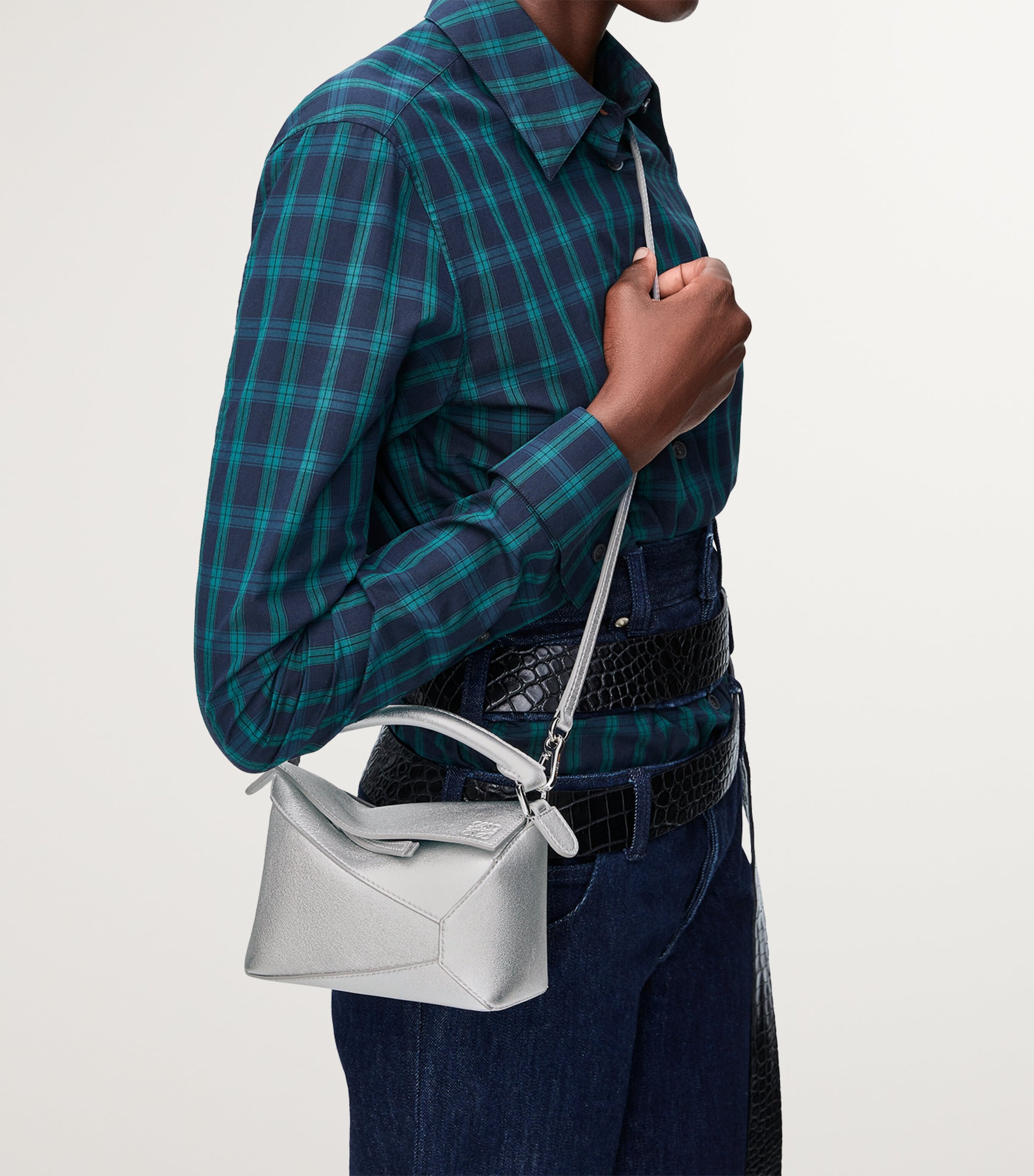 LOEWE Mini Leather Puzzle Edge Top-Handle Bag