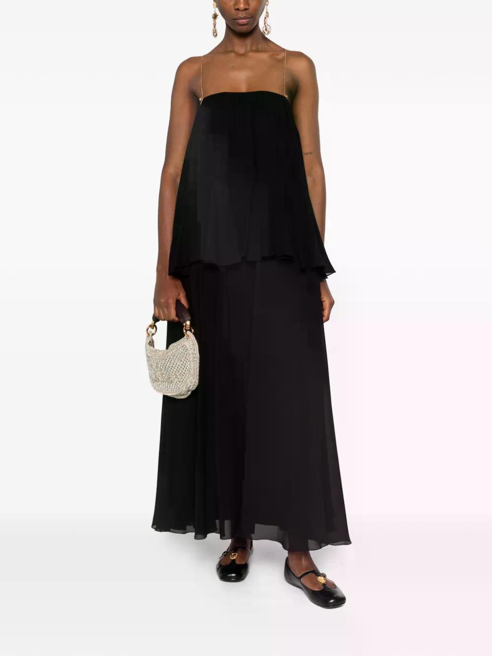 open lace back dress ALINA - Open-back ruched maxi jersey dress by SIEDRÉS main image 1