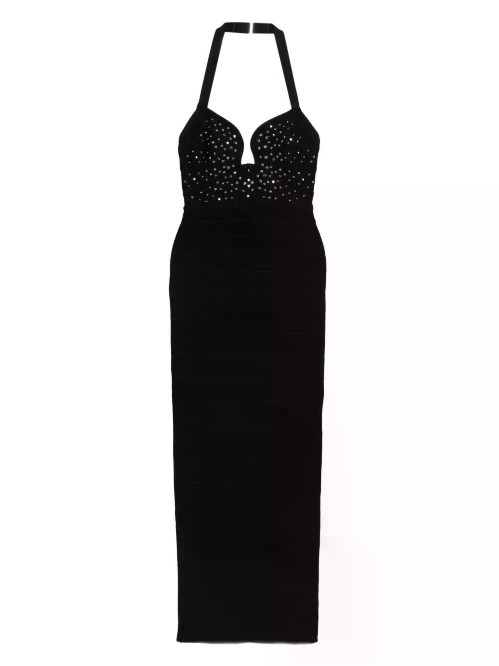 green emerald velvet dress HERVE LEGER | Sweetheart Gown - Plum main image 1
