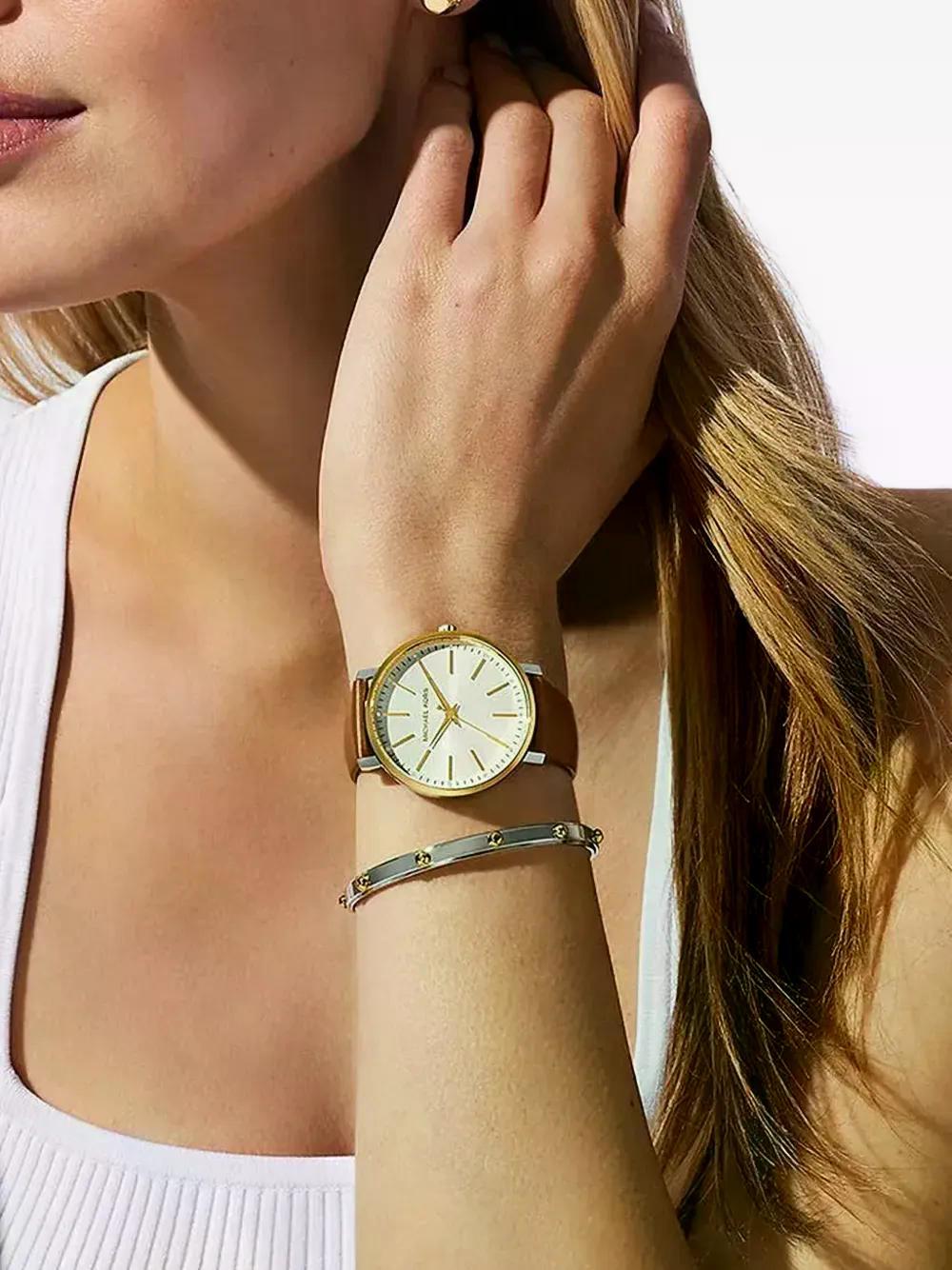 Buy Michael Kors Pyper Gold-tone 38mm Watch Set - Silver At  display picture 1
