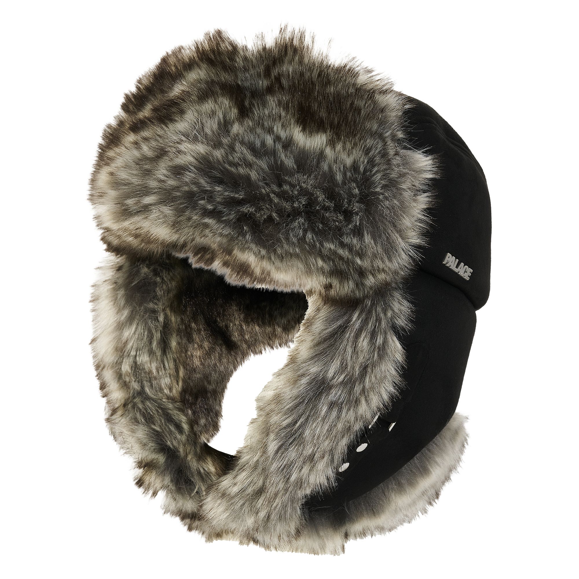 帽子 PALACE SHERPA FAUX SUEDE TROOPER BLACK PALACE Sherpa Faux Suede Trooper - Black | Editorialist