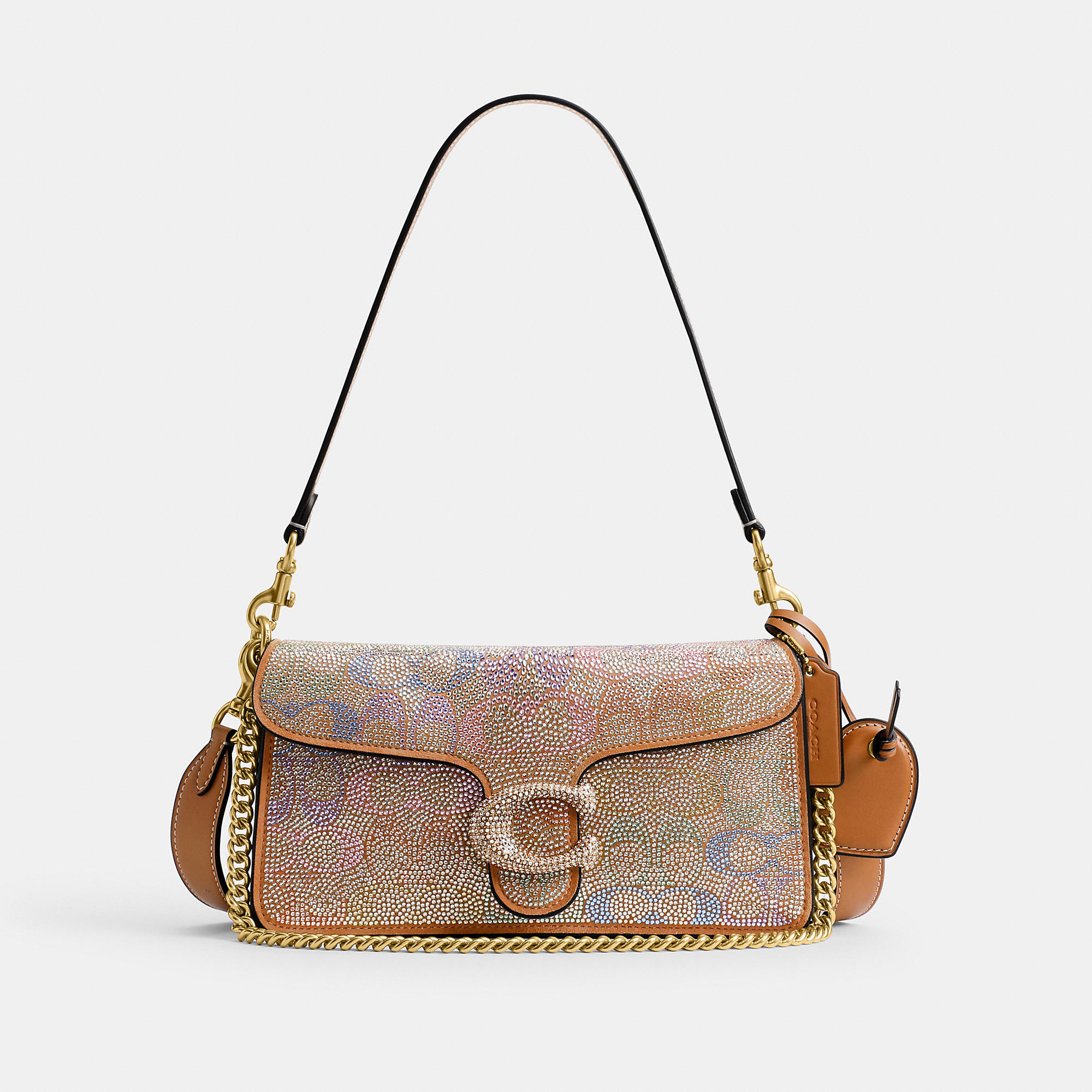 Coach Tabby Shoulder Bag 26 In Crystal Signature - Brass/Rainbow Multi ...