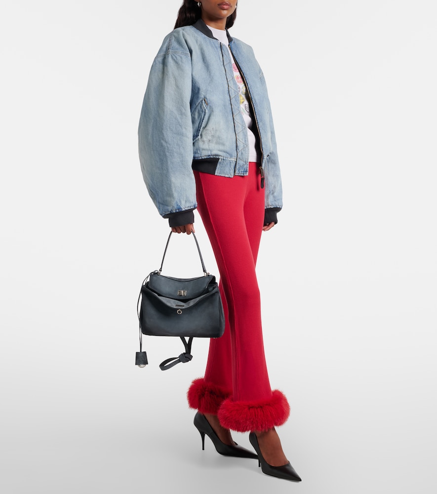 BALENCIAGA Balenciaga Rodeo Small Suede Top-Handle Bag