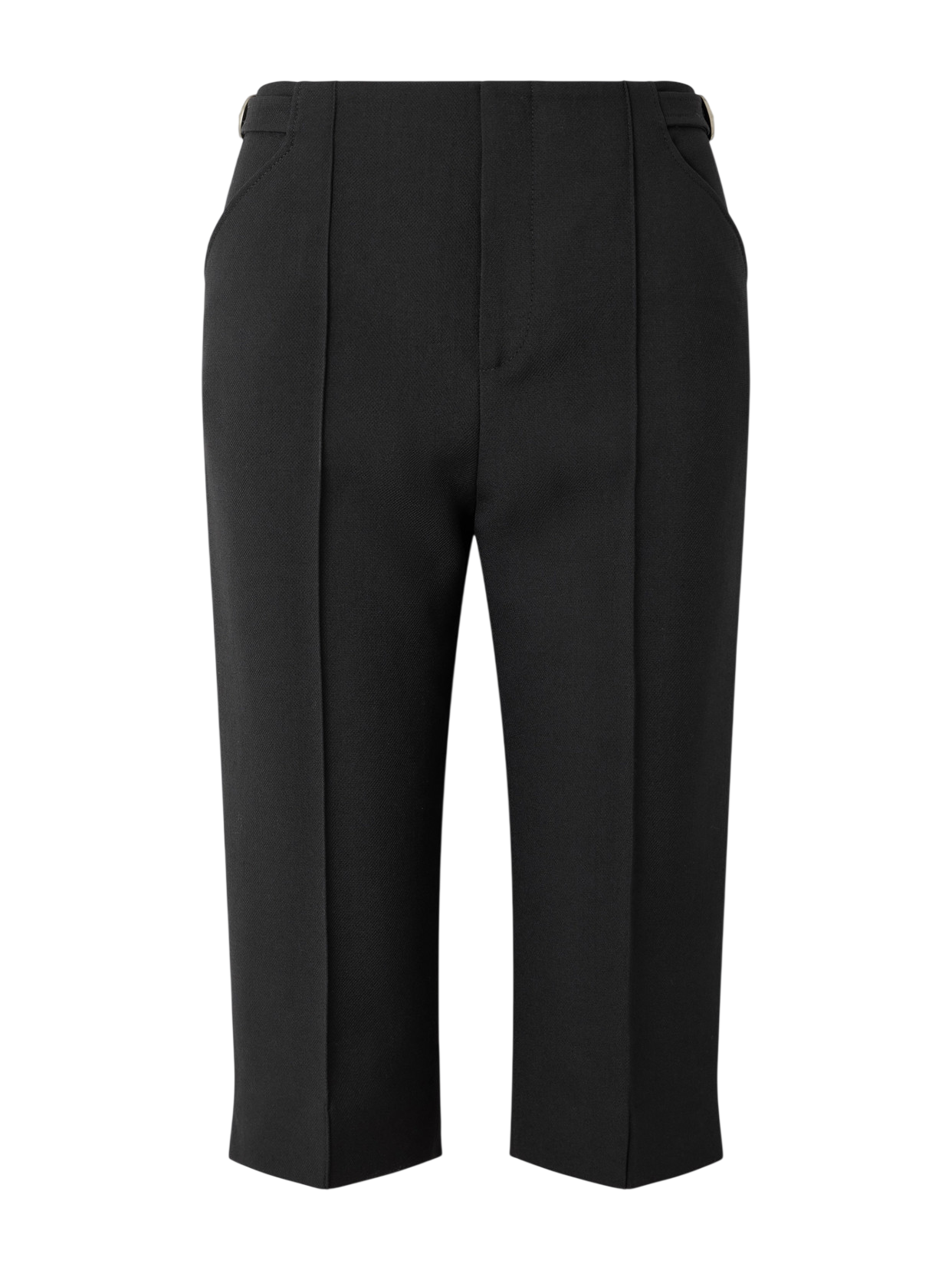 CHLOÉ Buckle-Embellished Wool-Crepe Capri Pants