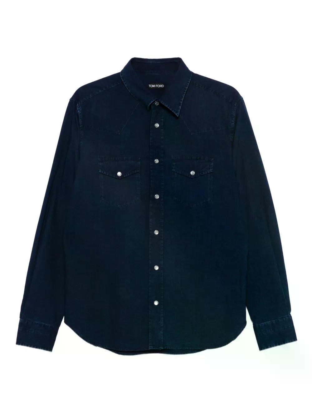 Tom Ford Chest-Pocket Shirt - Blue | Editorialist