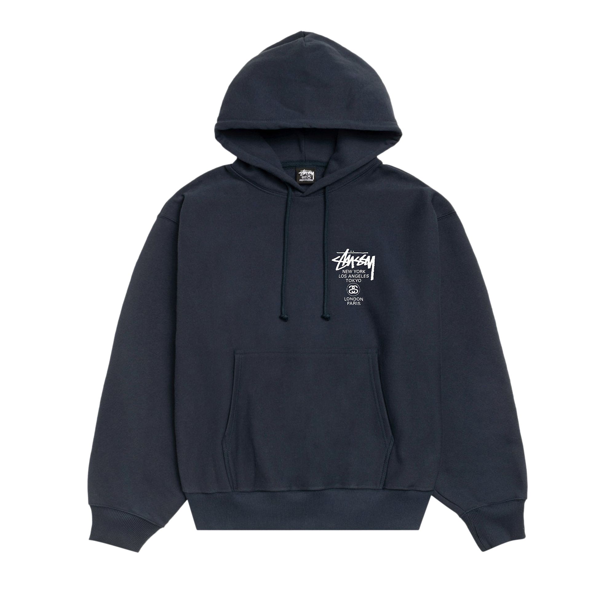 StüSsy World Tour Zip Hoodie - Blue | Editorialist